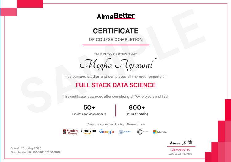 Full Stack Data Science Course Online - AlmaBetter